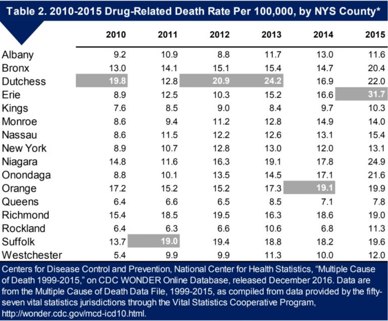 The Growing Drug Epidemic in New York | Rockefeller Institute of Government